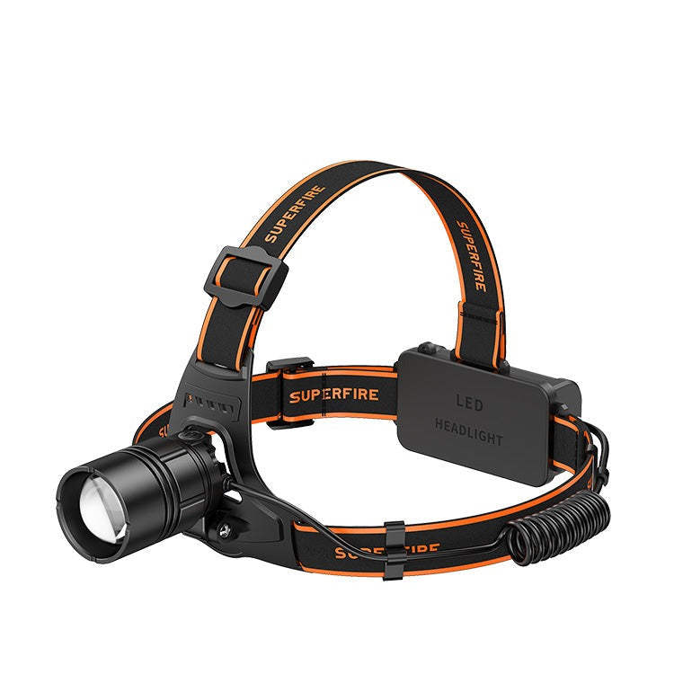 20W Adjustable and Zoomable Super Bright LED Headlamp Rechargeable Cam ...